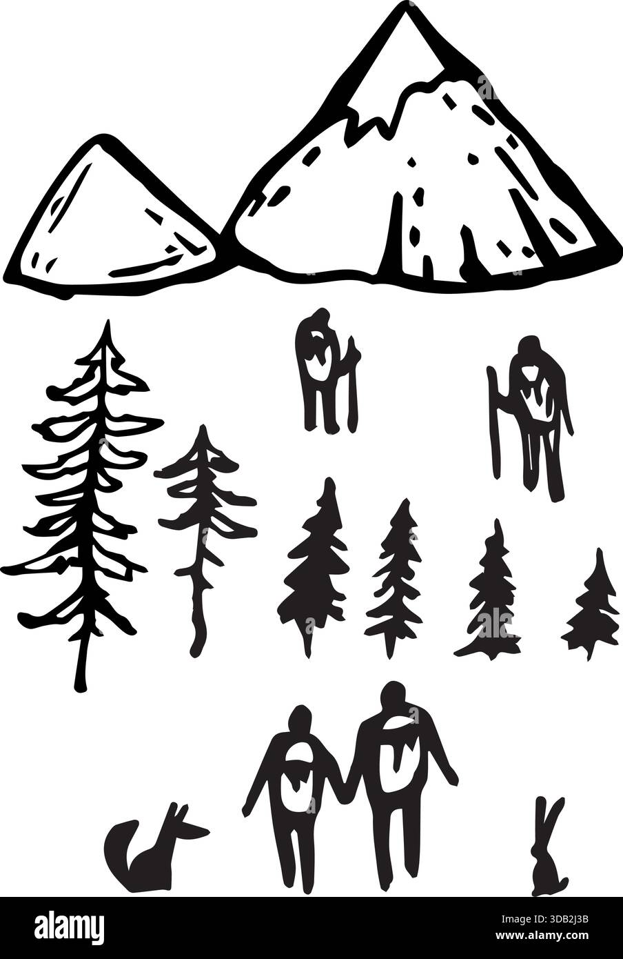 Small forest road Stock Vector Images - Alamy