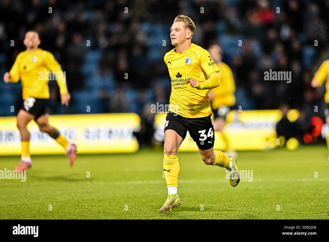 Ben Whitfield of Barrow AFC in action during the Sky Bet League 2 match ...