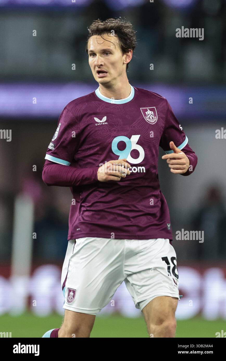 Hjalmar Ekdal of Burnley during the Premier League match Burnley vs Fulham at Turf Moor, Burnley ...