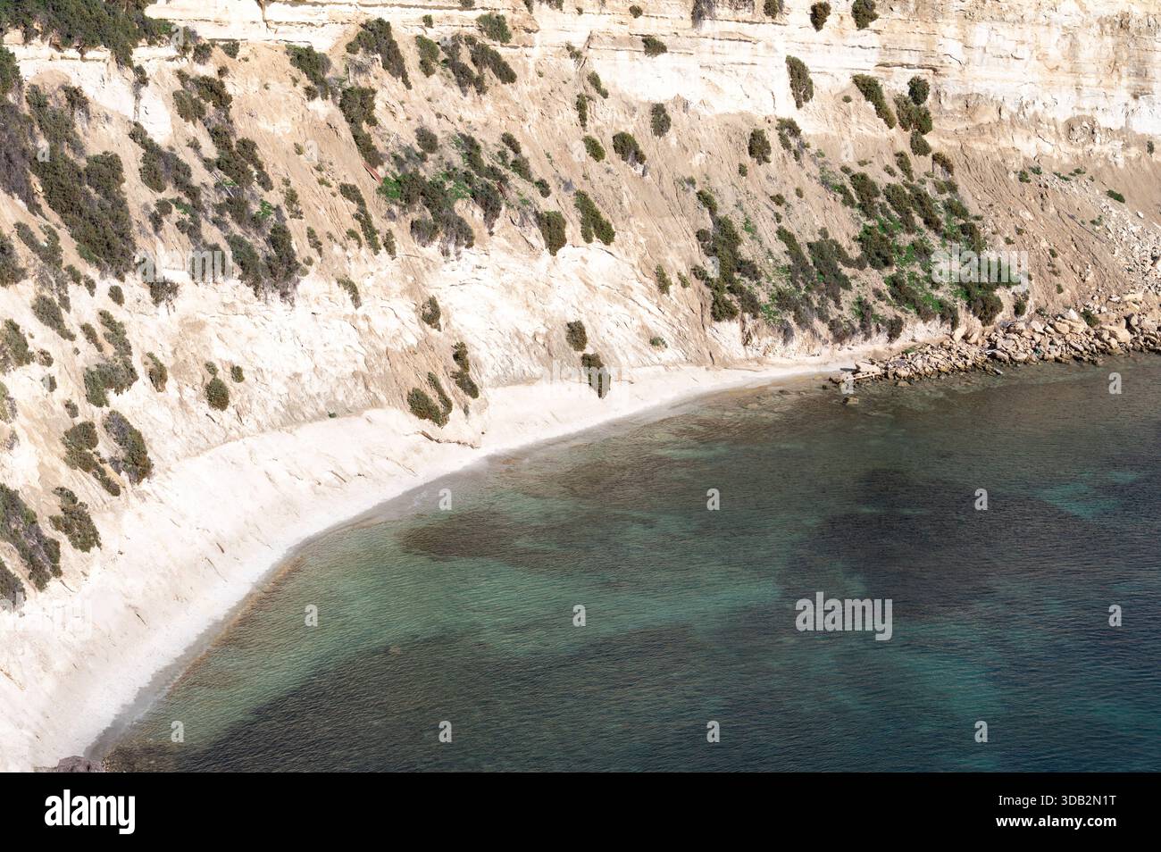 Spectacular natural landscapes on the southeast coast with chalk cliffs ...