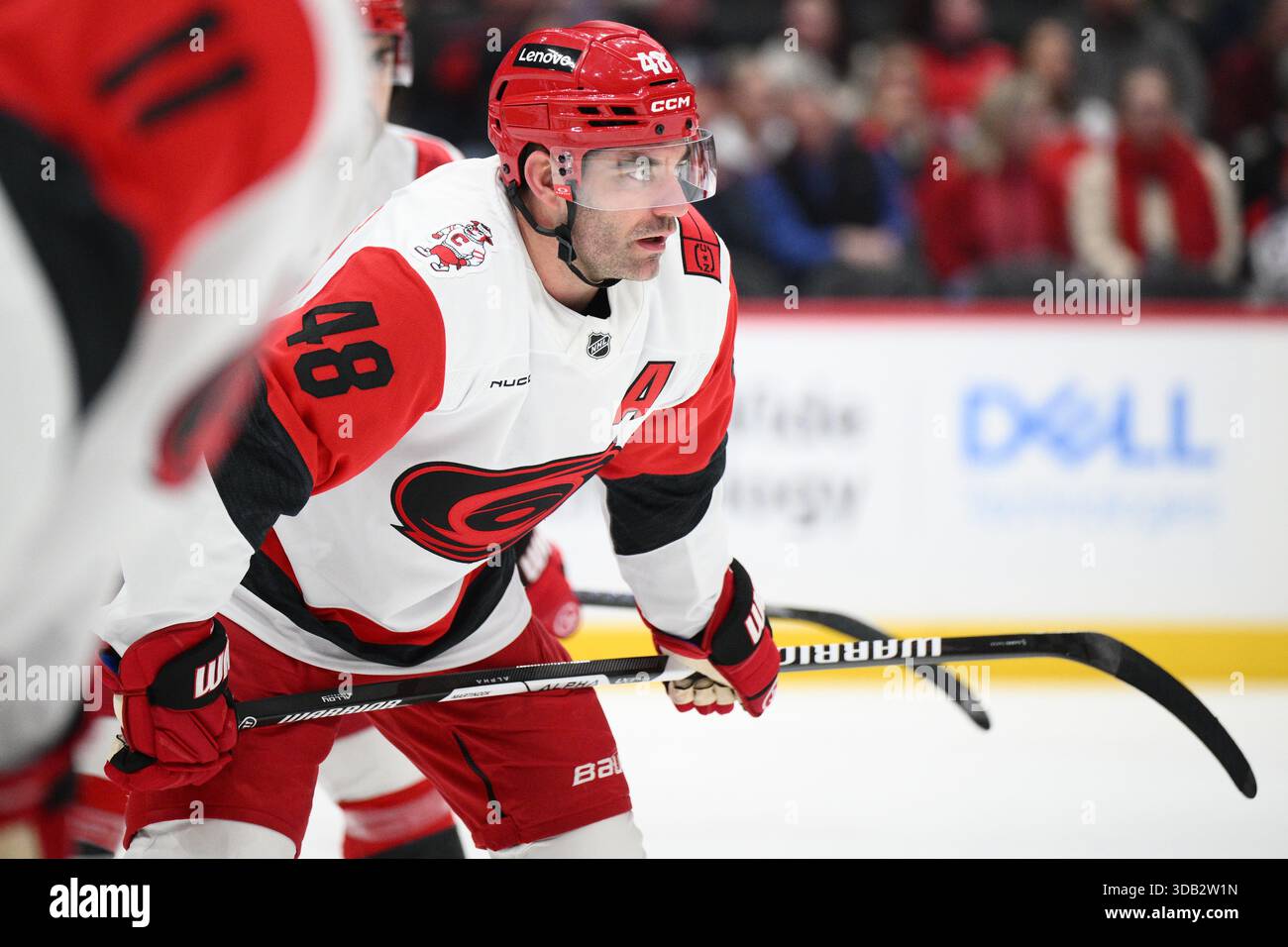 Carolina Hurricanes left wing Jordan Martinook (48) in action during ...