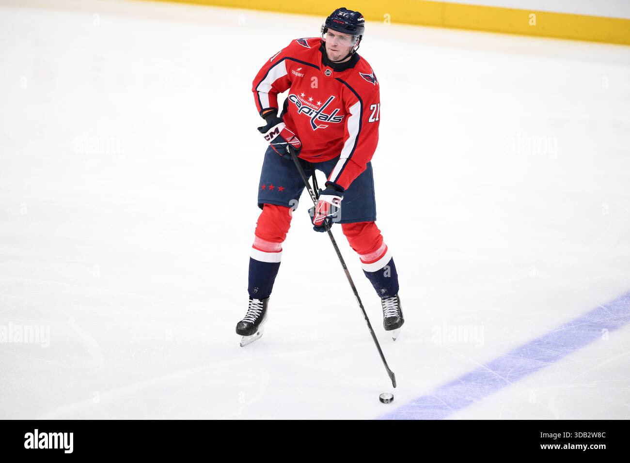 Washington Capitals center Aliaksei Protas (21) in action during the ...