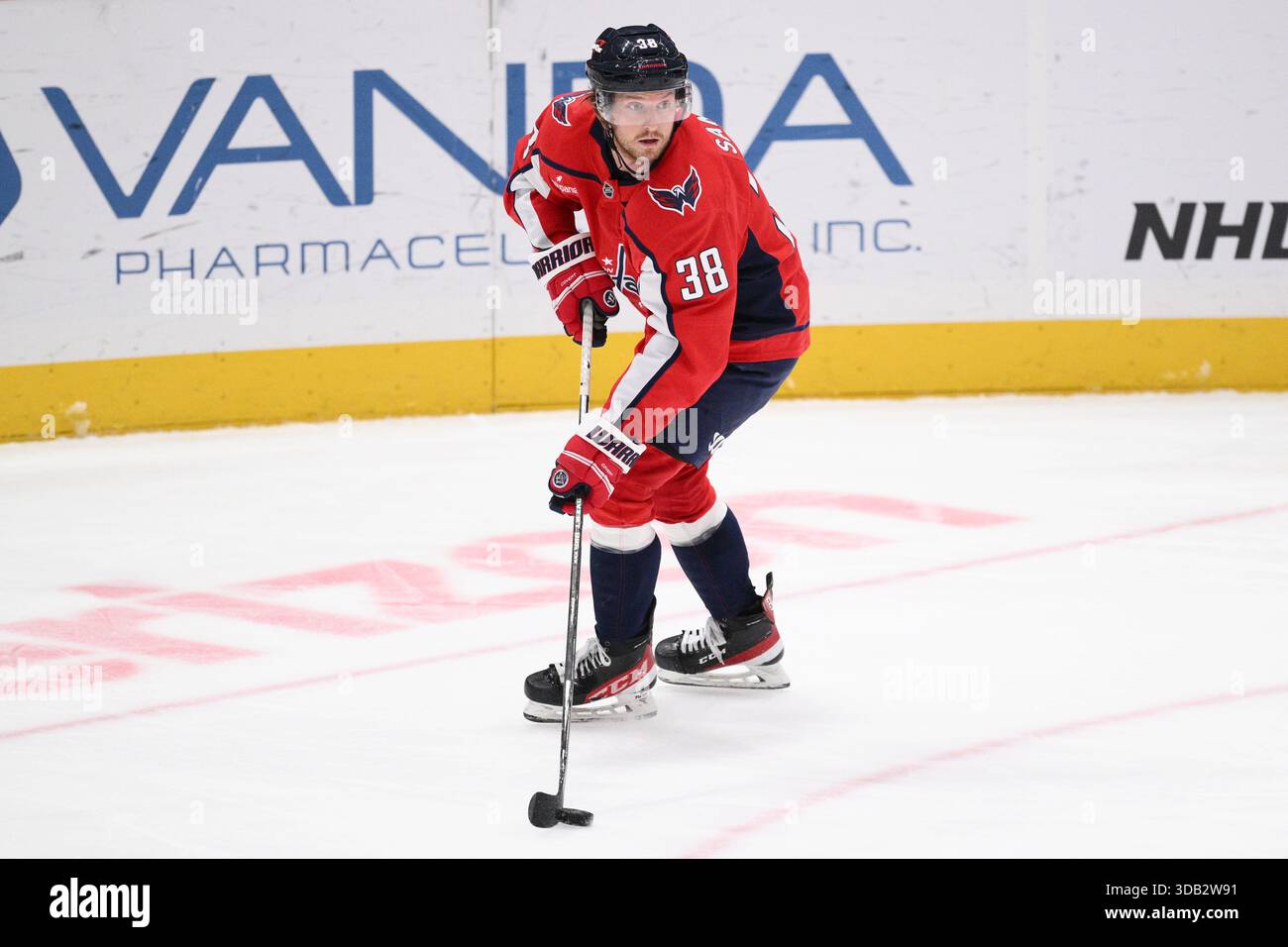 Washington Capitals defenseman Rasmus Sandin (38) in action during the ...