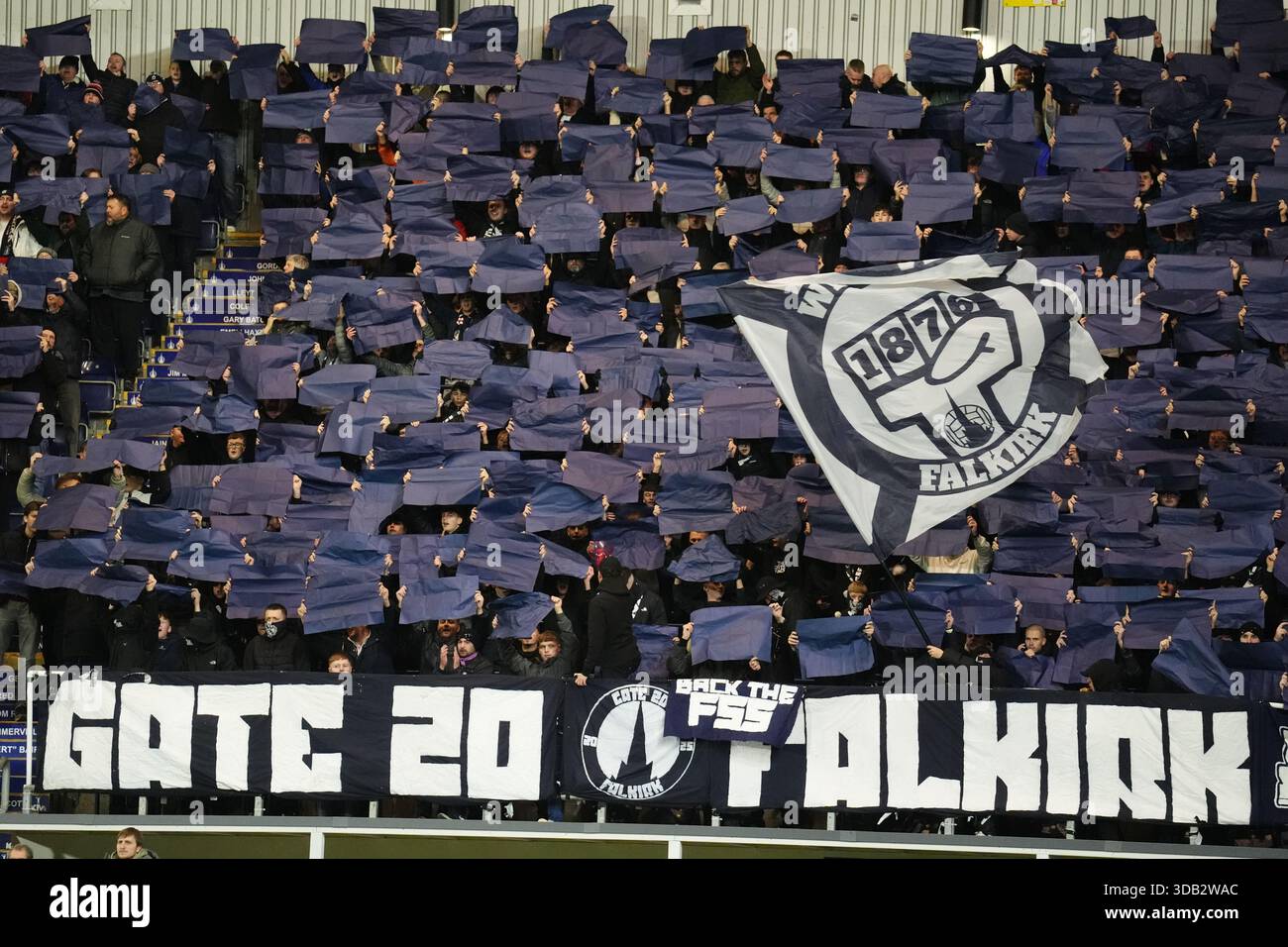 Falkirk fans during the William Hill Premiership match at the Falkirk ...