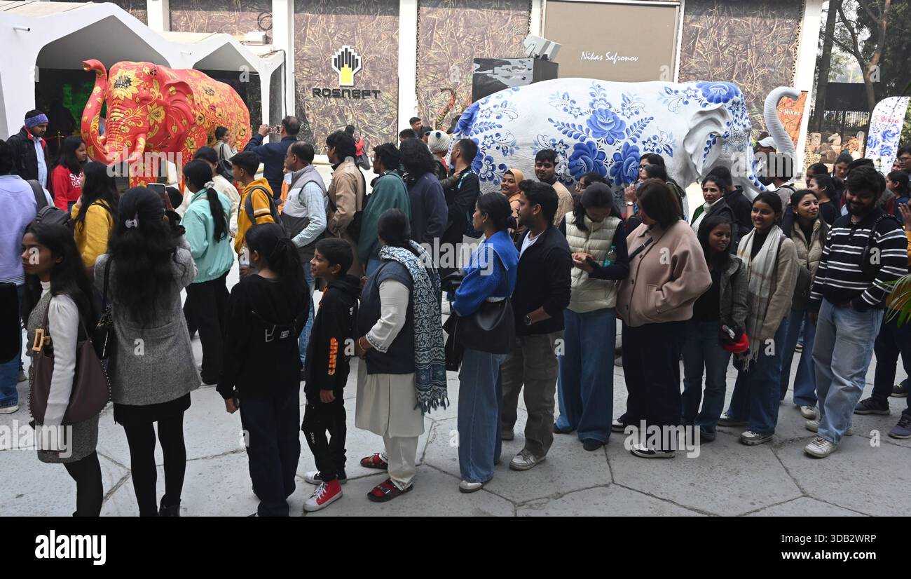 NEW DELHI, INDIA - DECEMBER 13: People visit Dream Vision, an ...
