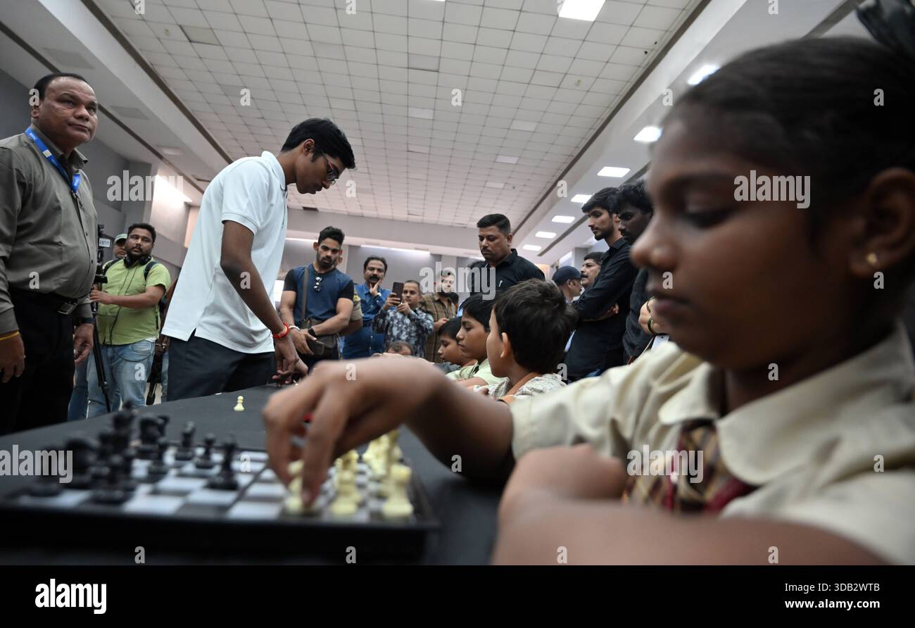 MUMBAI, INDIA - DECEMBER 12: Indian chess grandmaster Rameshbabu ...