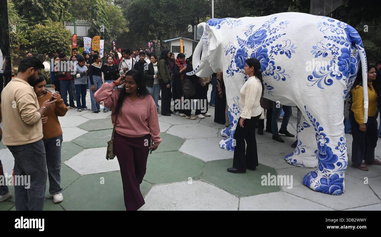 NEW DELHI, INDIA - DECEMBER 13: People visit Dream Vision, an ...