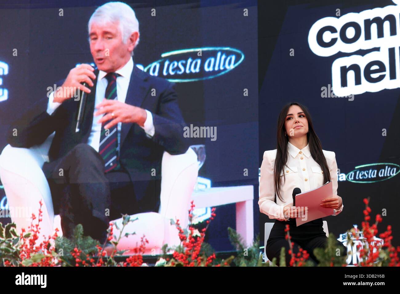 Rome, Italy - December 13, 2025: Giusy Meloni moderates the panel "When ...