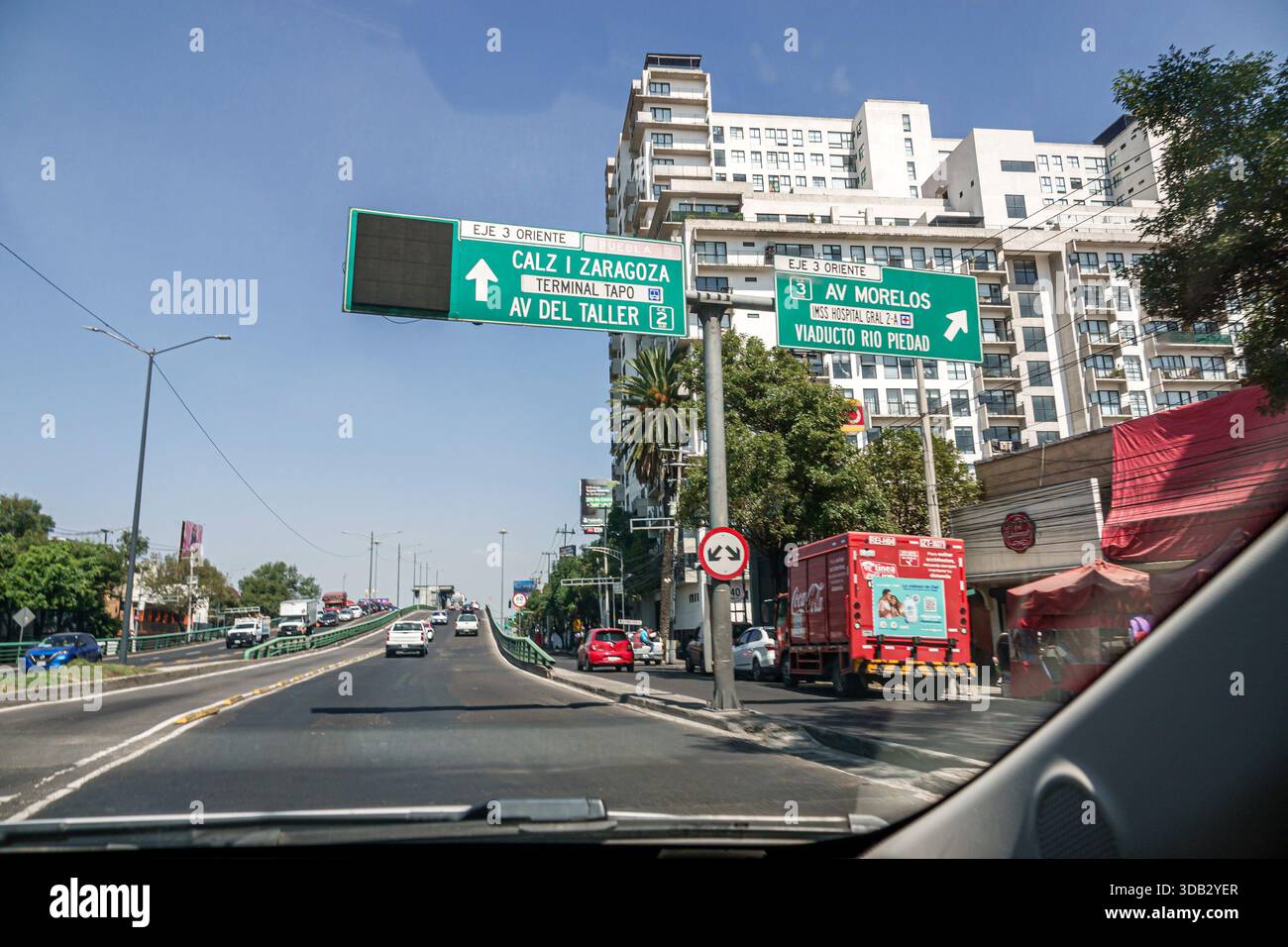 Mexico City Mexico,roadway directional sign,Calzada Ignacio Zaragoza ...