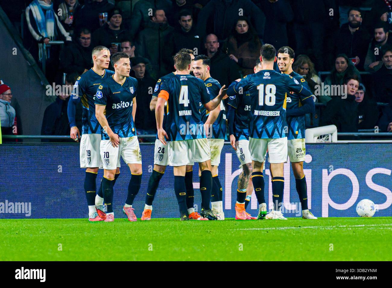 Jizz Hornkamp of Heracles Almelo celebrates with teammates after ...