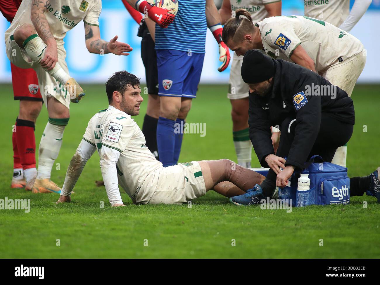 Kevin volland tsv 1860 munich receives treatment while lying i hi-res ...