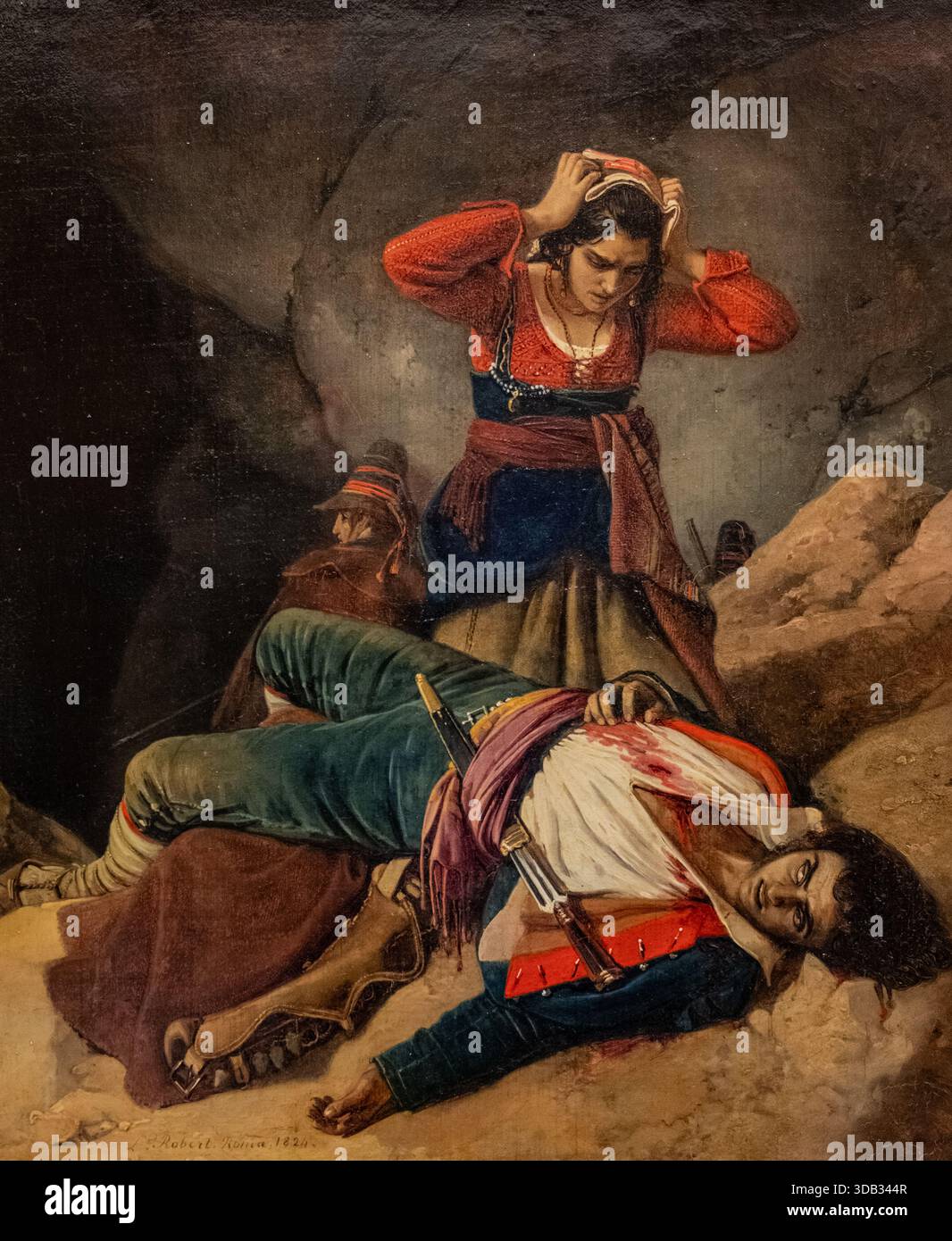 The Death of a Brigand by LL Robert Oil Painting in The Wallace ...
