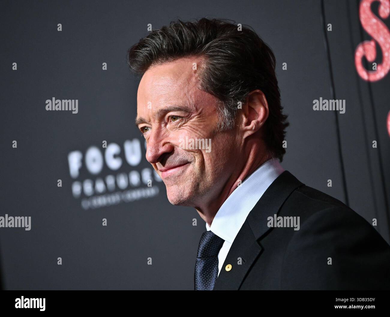 Hugh Jackman attends the premiere of "Song Sung Blue" at AMC Lincoln ...