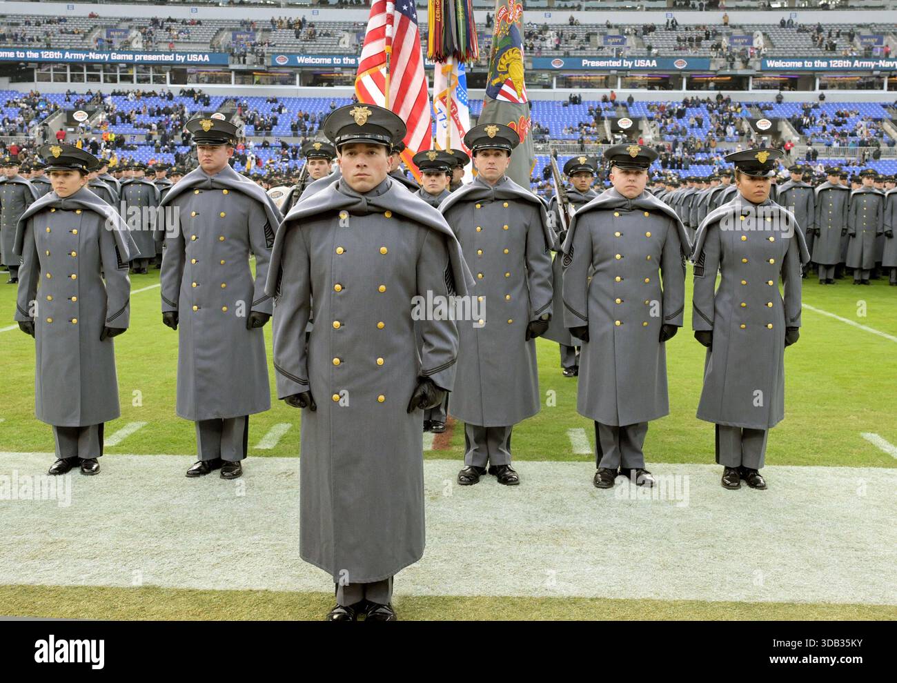 BALTIMORE, MD - DECEMBER 13: The Flag Brigade of the Army Black Knights ...