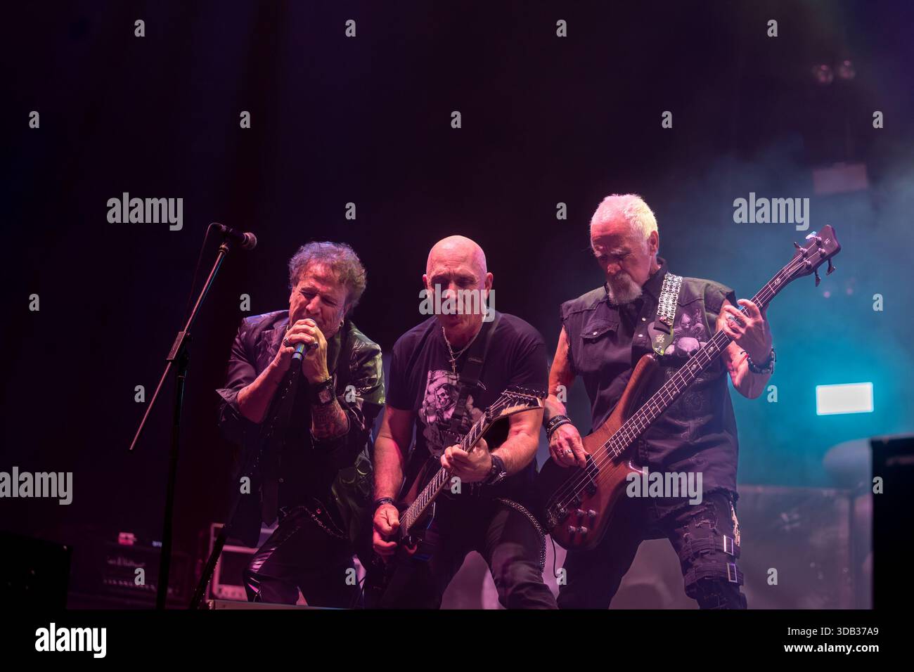 The band Obús during their concert at the Palacio Vistalegre Arena, on ...
