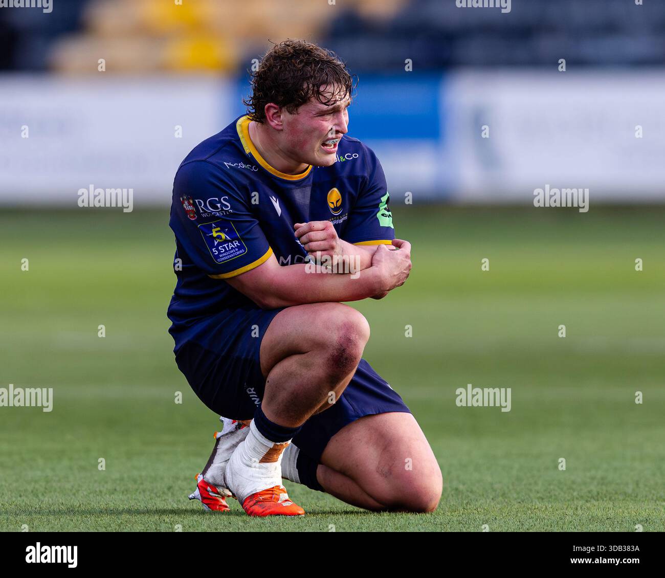 Worcester, England, UK, 13 December 2025. Jasper Spandler of Worcester ...
