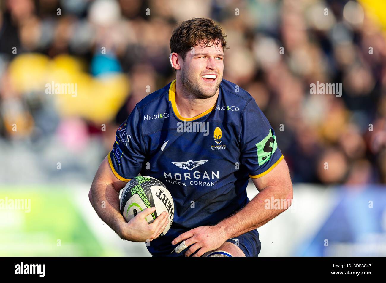 Worcester, England, UK, 13 December 2025. Tim Anstee of Worcester ...