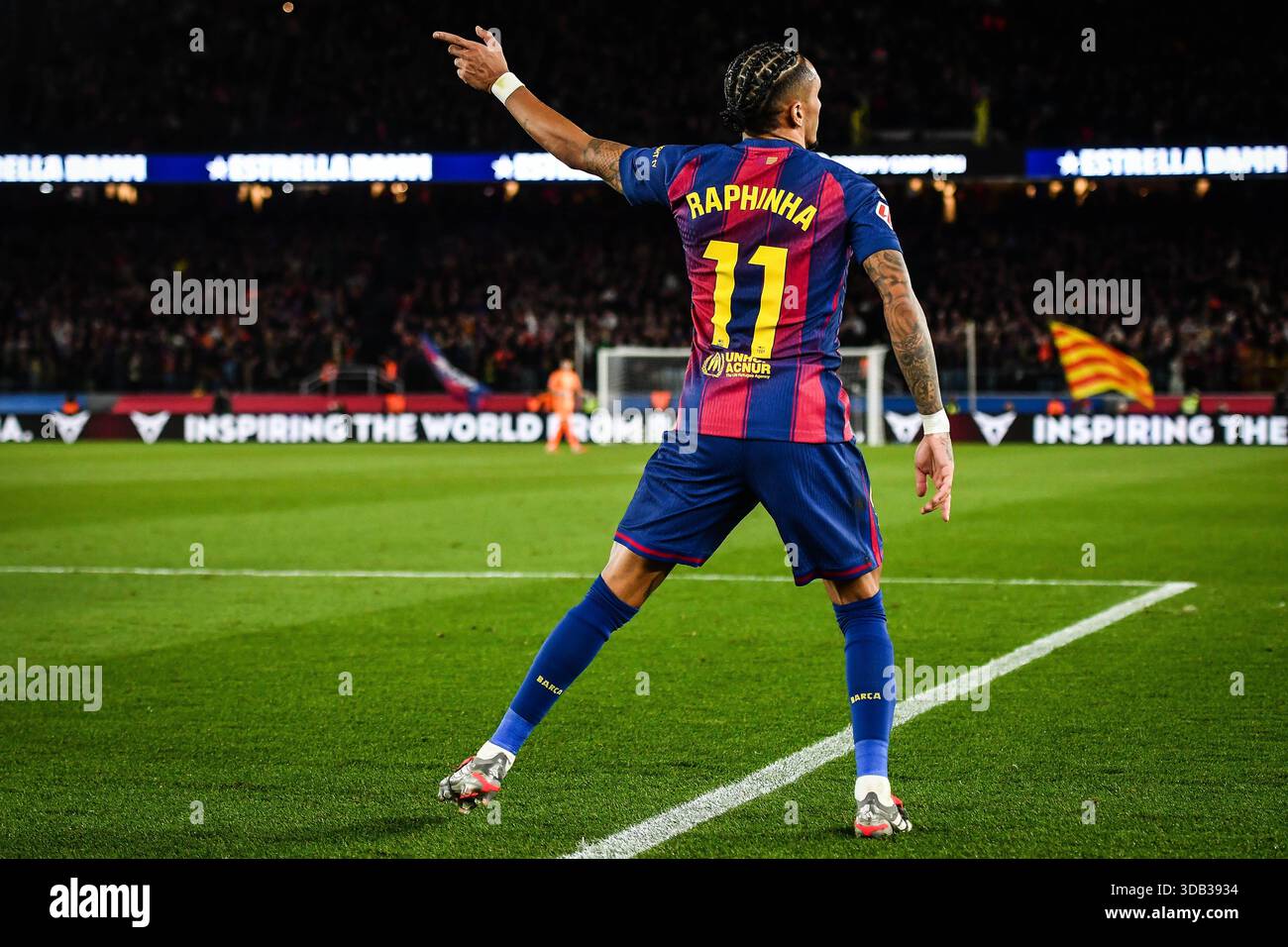 Raphael DIAS BELLOLI (Raphinha) of Barcelona celebrates his goal during ...