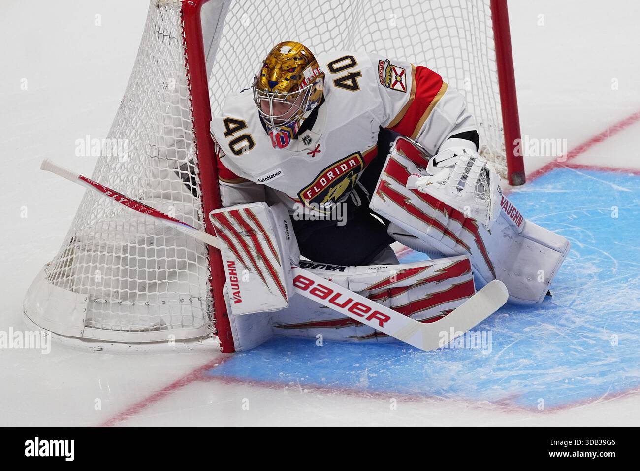 Florida Panthers goaltender Daniil Tarasov (40) in the first period of ...