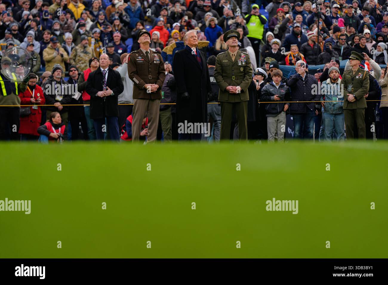 President Donald Trump stands with Lt. Gen. Steven Gilland ...
