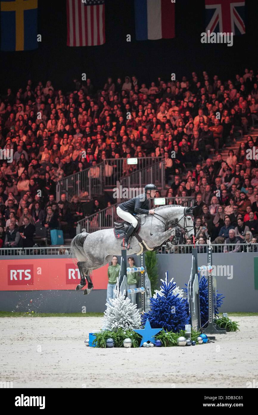 Alain JUFER (SUI) riding DOMINATOR MM during the Day 4 of the 64th CHI ...