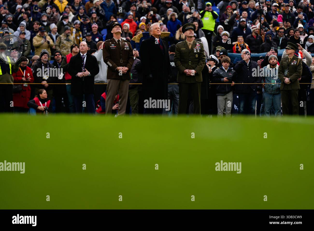 President Donald Trump stands with Lt. Gen. Steven Gilland ...