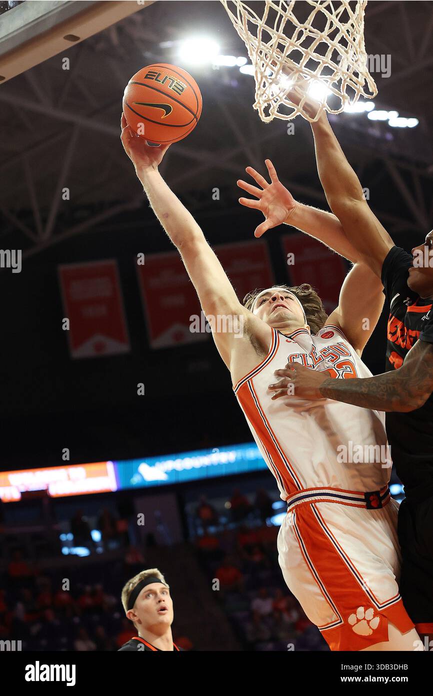 CLEMSON, SC - DECEMBER 13: Clemson Tigers forward Carter Welling (22 ...