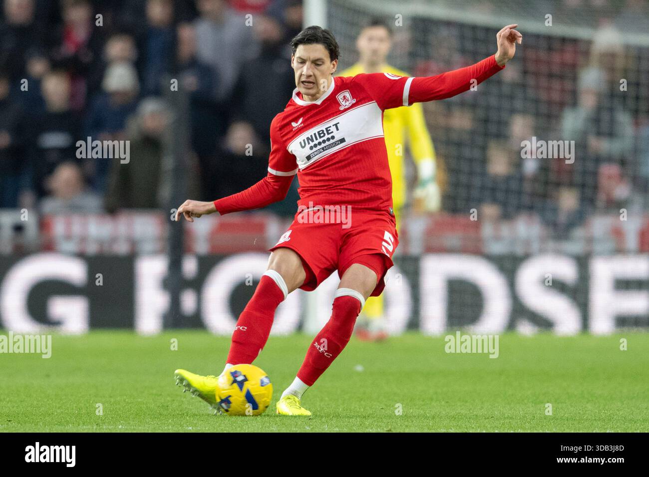 Alfie Jones of Middlesbrough during the Sky Bet Championship match ...