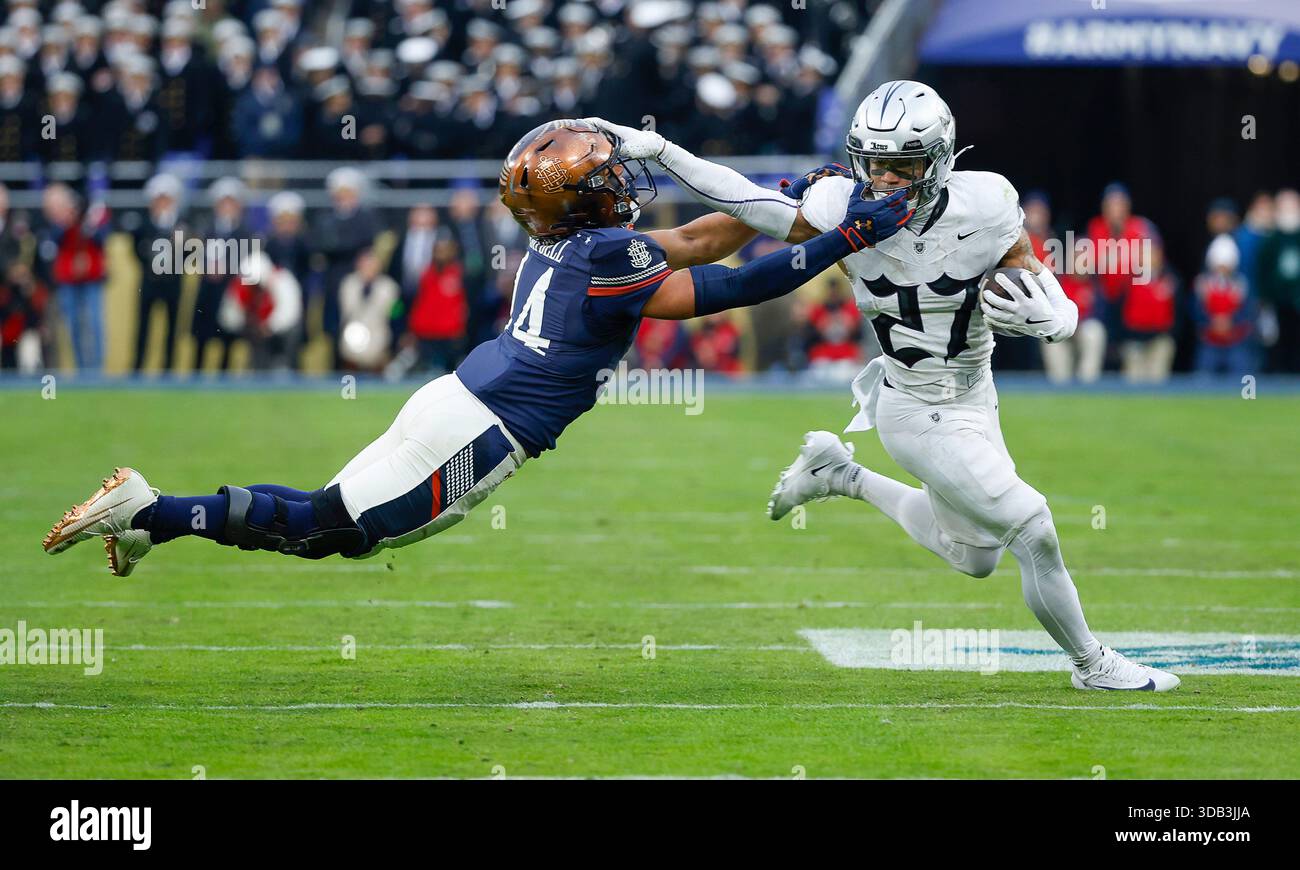 December 13, 2025: Navy Midshipmen OLB #14 Jaxson Campbell is flagged ...