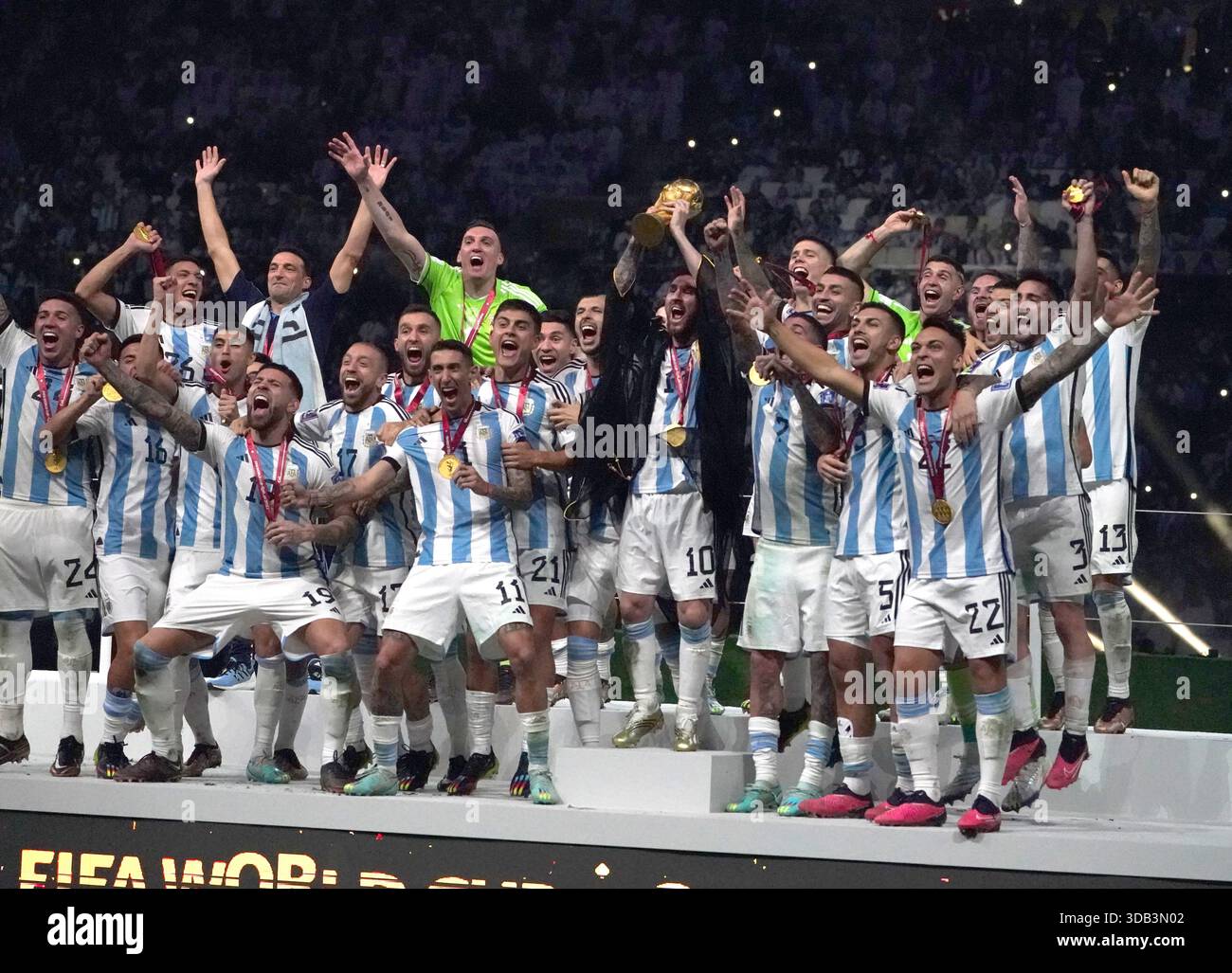 Lionel messi world cup trophy hi-res stock photography and images - Alamy