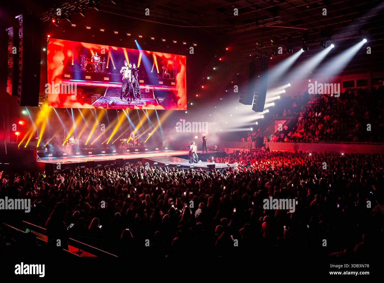 Ukrainian singer Max Barskih performs at the Kyiv Palace of Sports. (Photo by Aleksandr Gusev ...