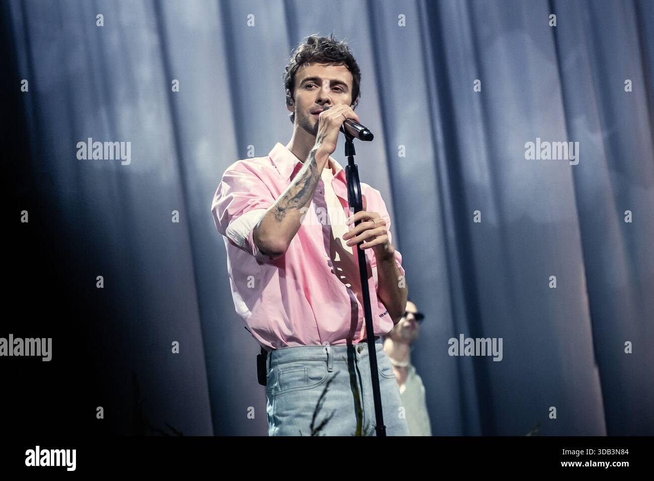 Ukrainian singer Max Barskih performs at the Kyiv Palace of Sports ...