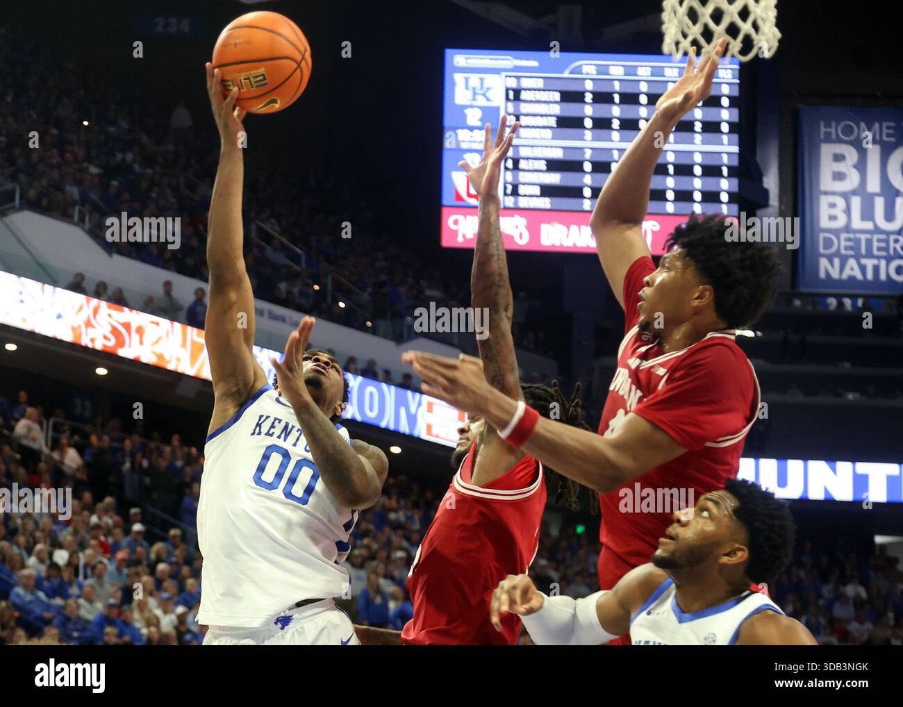 Kentucky's Otega Oweh (00) shoots while defended by Indiana's Lamar ...