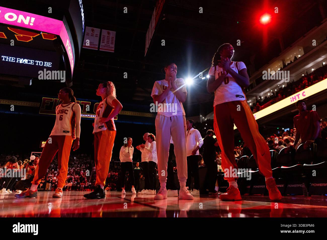 Southern California guard Juju Watkins (12), second from the right ...