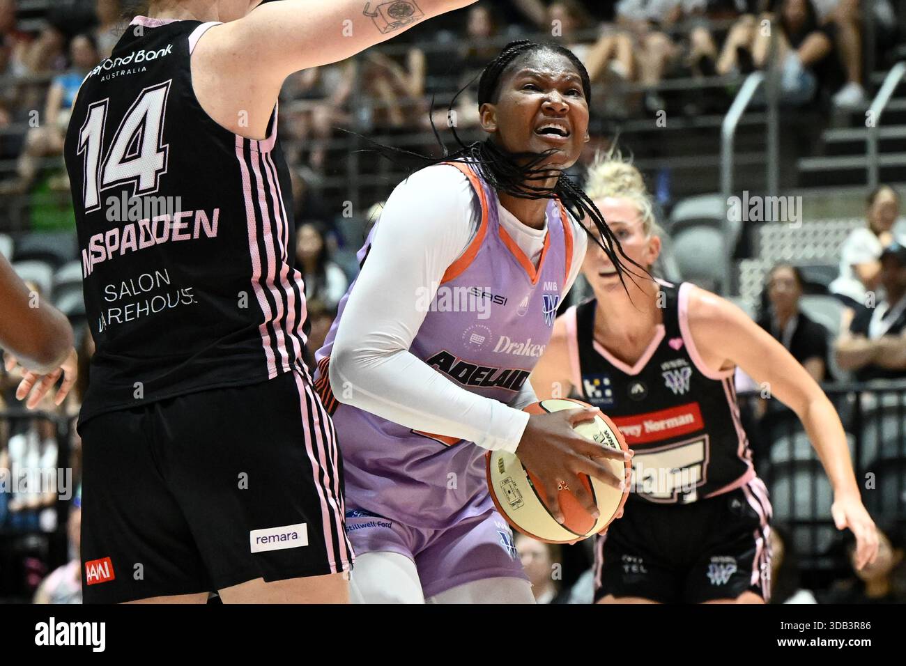 Sania Feagin of the Lightning during the WNBL Round 9 match between the ...