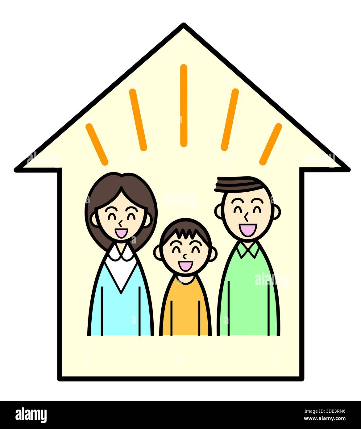 Happy family mom son dad Cut Out Stock Images & Pictures - Alamy