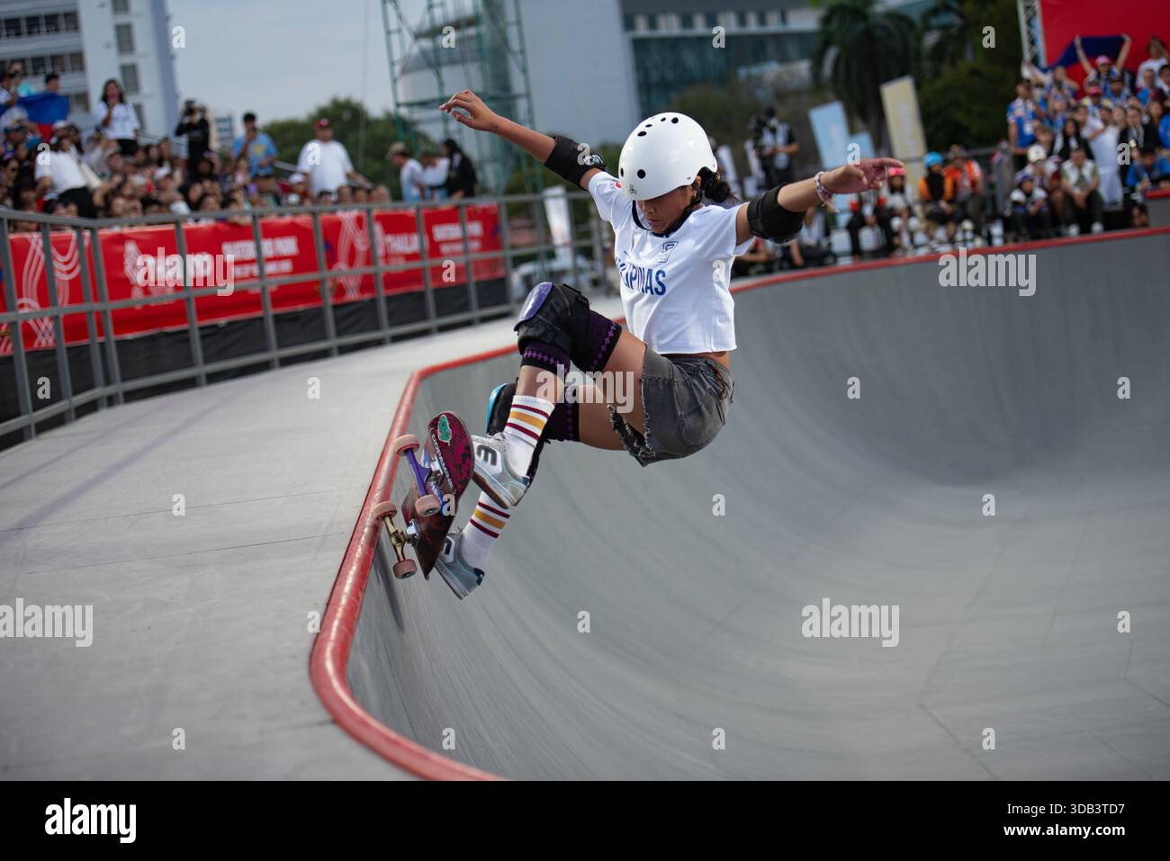 11-year-old Mazel Paris Alegado of Philippines competes in the Women ...