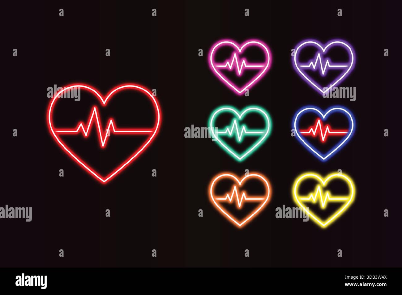 Ecg heart symbols Stock Vector Images - Alamy
