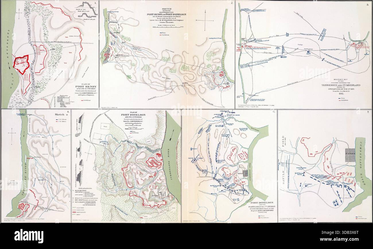 SEATTLE - OCT 11, 2025 - 1862 Civil War battlefield maps showing Fort ...