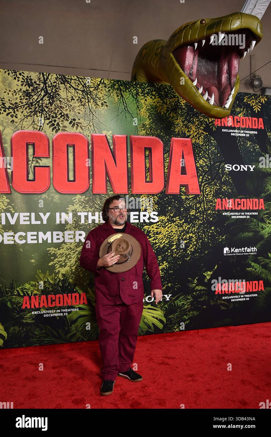 Jack Black arrives at the world premiere of "Anaconda" on Saturday, Dec ...