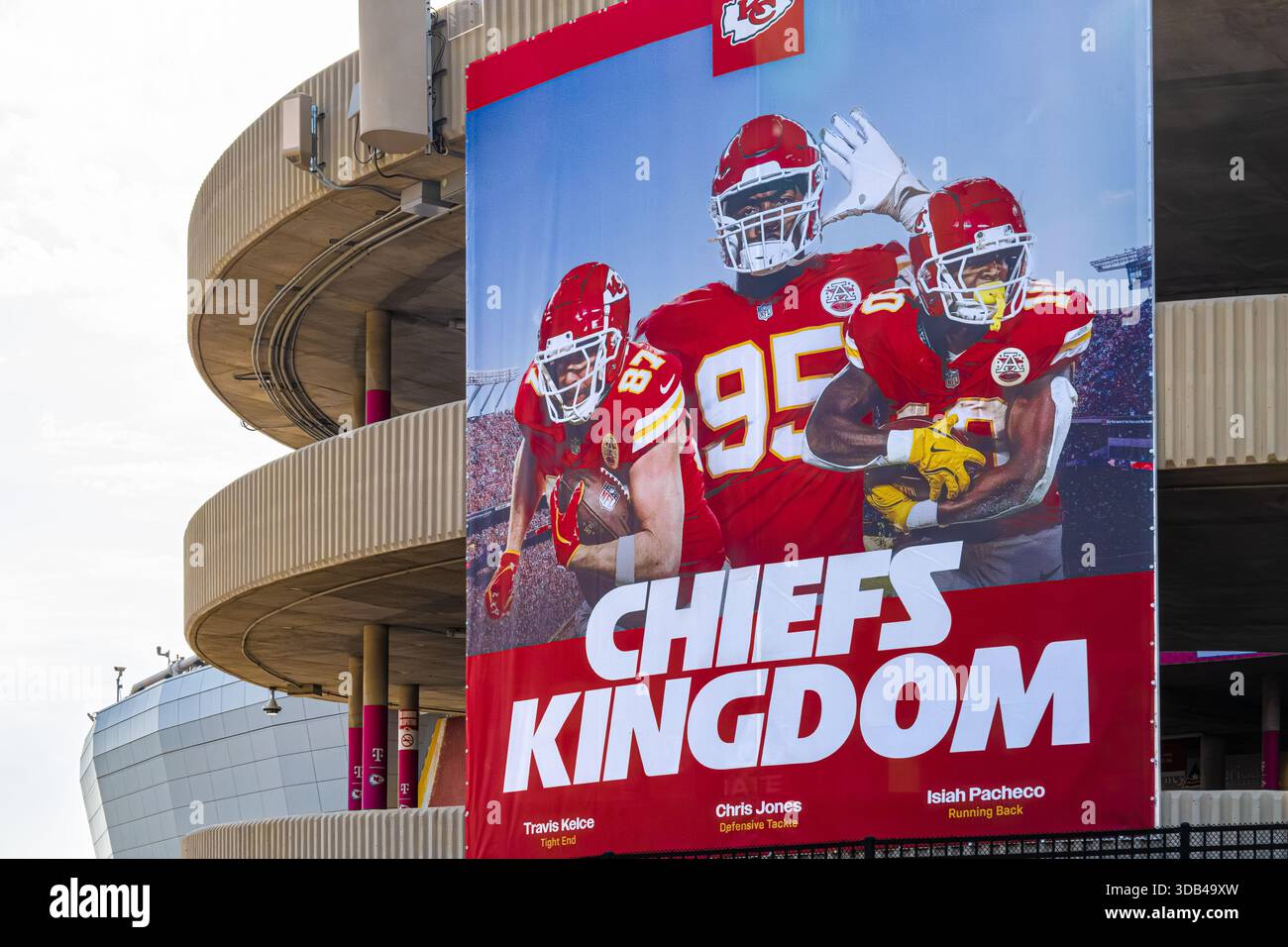 Chiefs Kingdom banner at Arrowhead Stadium, home of the Kansas City ...