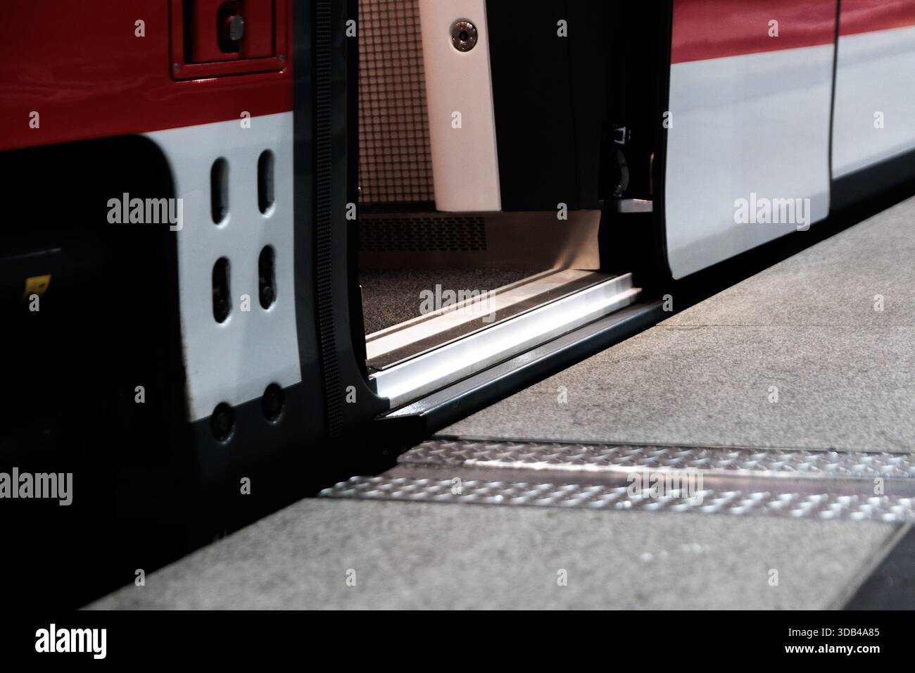 14 December 2025, Berlin: The entrance to Deutsche Bahn's new ICE-L is ...