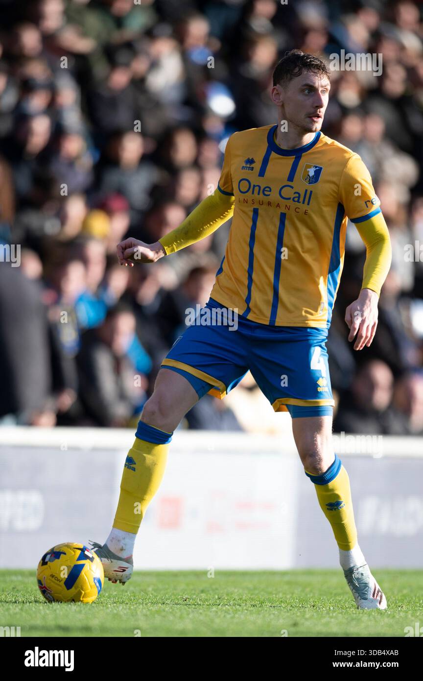 London, England. 13th Dec 2025. Mansfield Town's Elliott Hewitt during ...