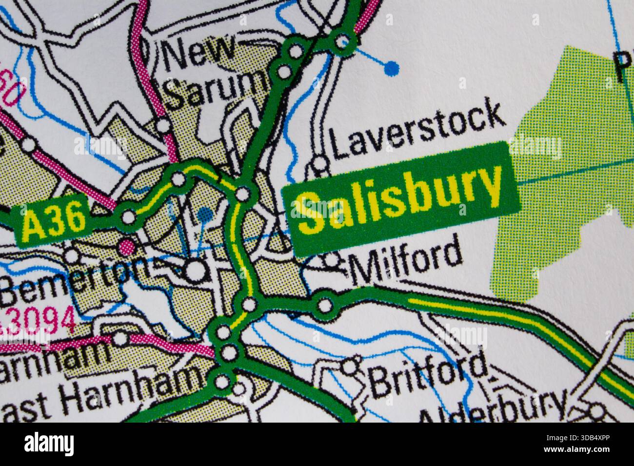 Salisbury outline map hi-res stock photography and images - Alamy