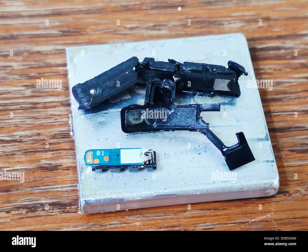 Cairo, Egypt, December 3 2025: Bloated lithium ion batteries, possibly ...