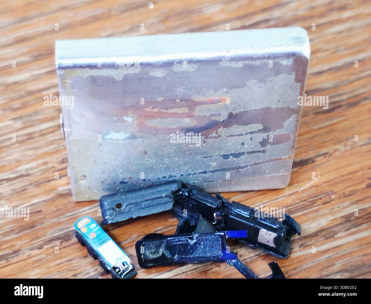 Cairo, Egypt, December 3 2025: Bloated lithium ion batteries, possibly ...