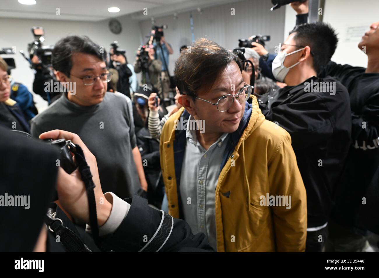 The Democratic Party holding a press conference, votes to disbaon the ...