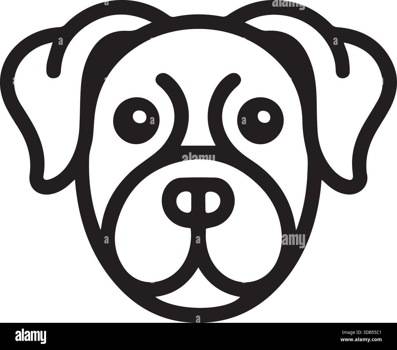 Puppy line art Stock Vector Images - Alamy