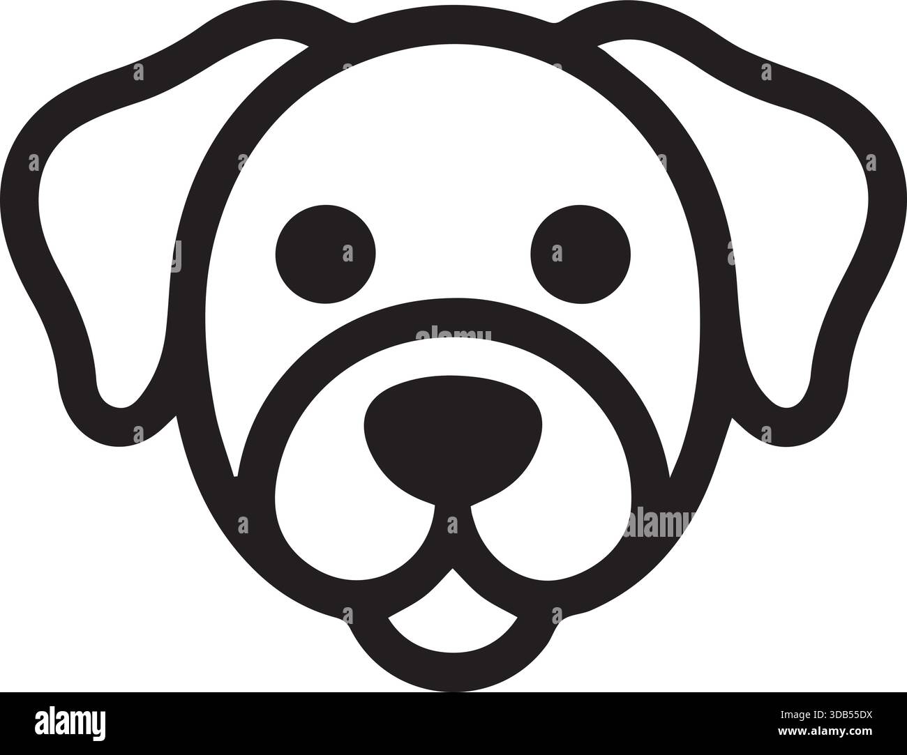 Dog face line art design illustration vector Stock Vector Image & Art ...