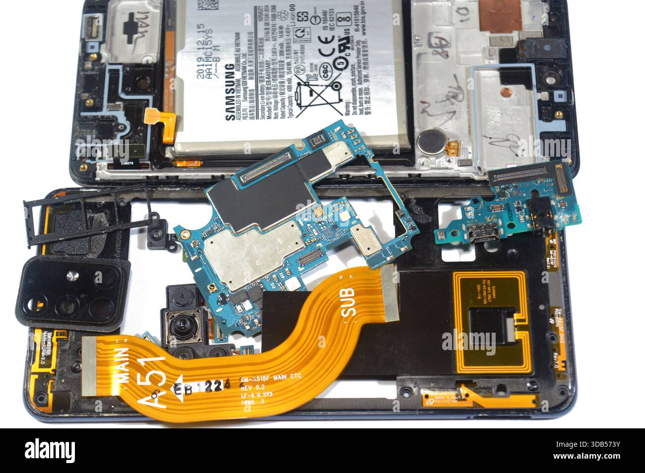 Cairo, Egypt, December 3 2025: disassembled internal components of a ...